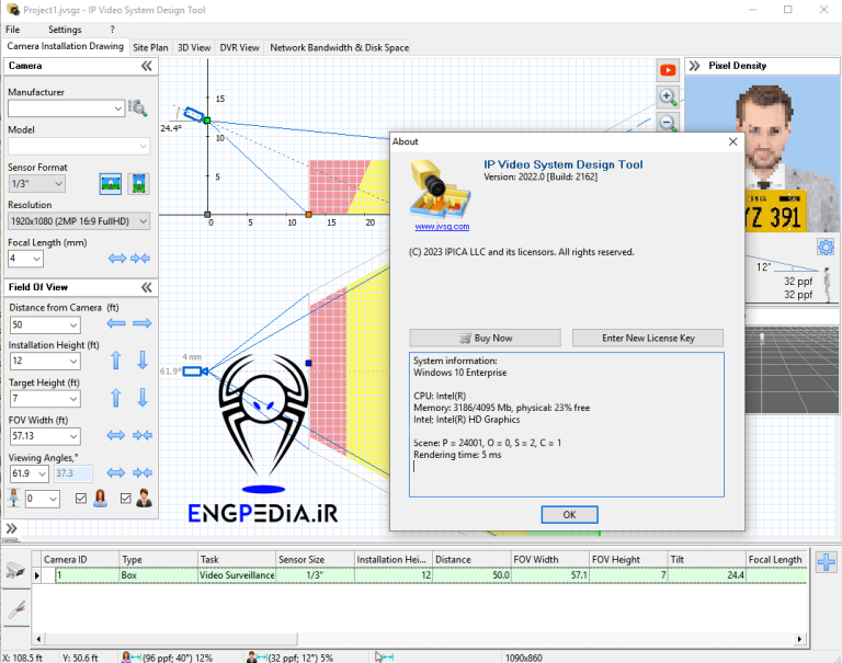 نرم افزار IP Video System Design Tool 2024 طراحی دوربین های مدار بسته ...