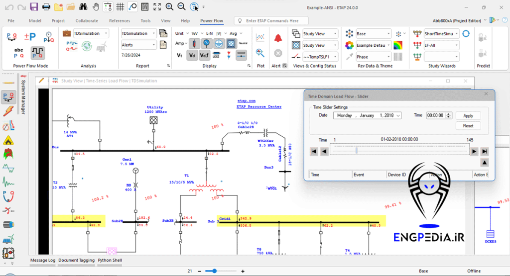 نرم‌افزار ETAP 24 2024 طراحی و تحلیل سیستم‌های قدرت - دانشنامه تخصصی مهندسی ایران